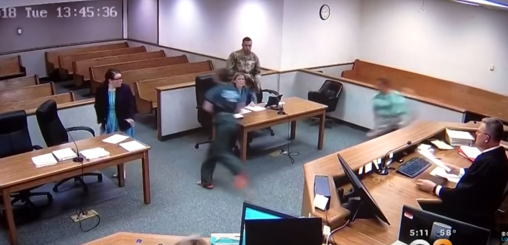 Watch Hero Judge Personally Chases After Inmates Following Courtroom