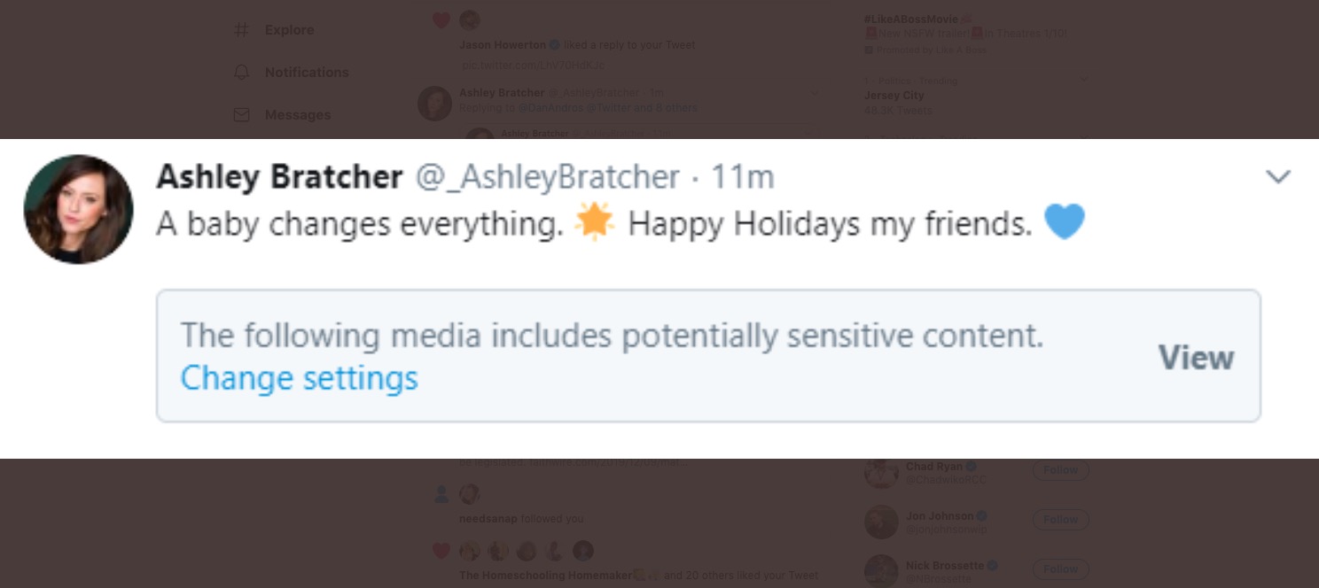 Twitter Slaps Warning on ‘Unplanned’ Star Ashley Bratcher’s Adorable Baby Video – Faithwire